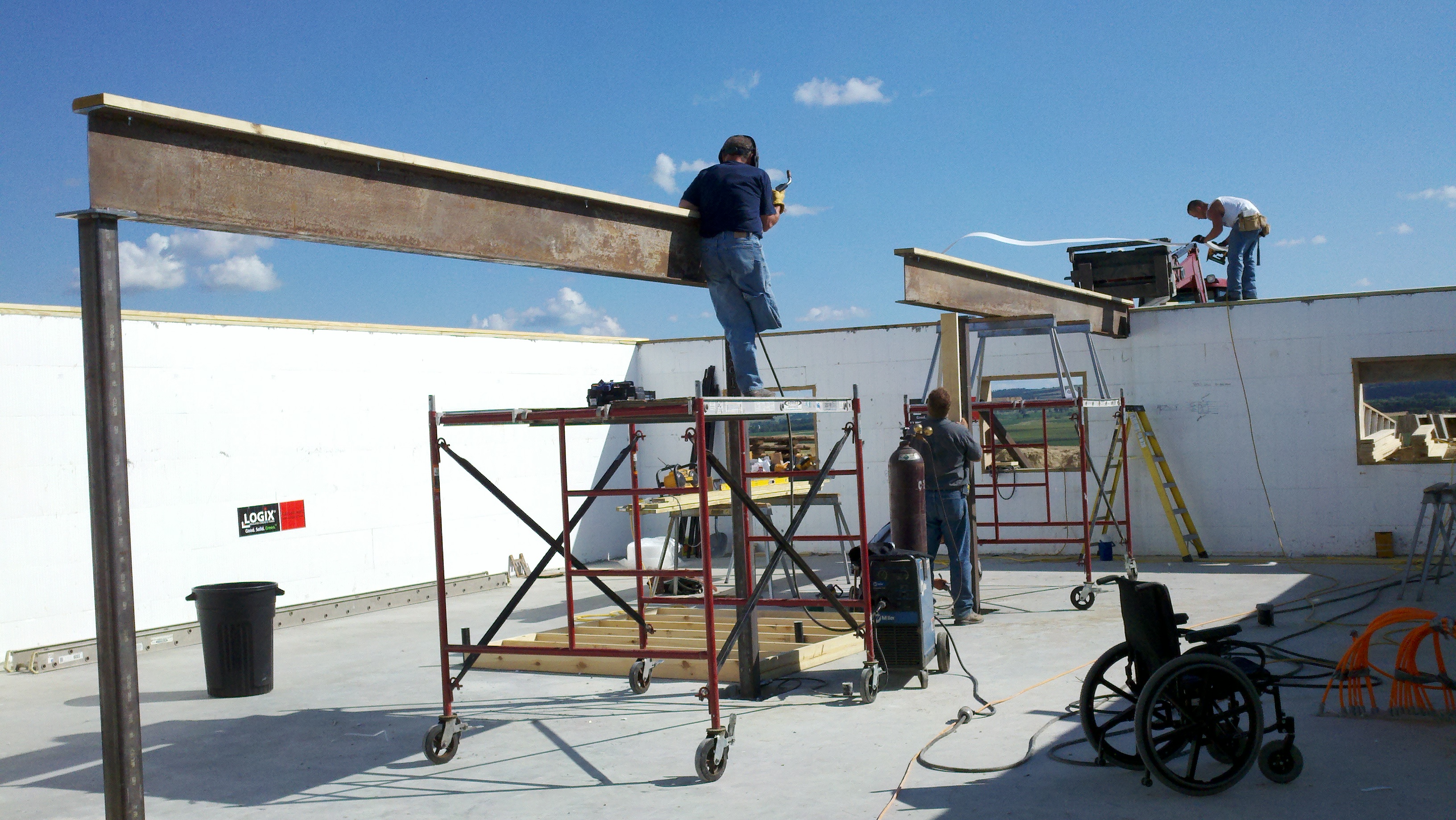 Welding I-beam | Coteau des Prairies Lodge