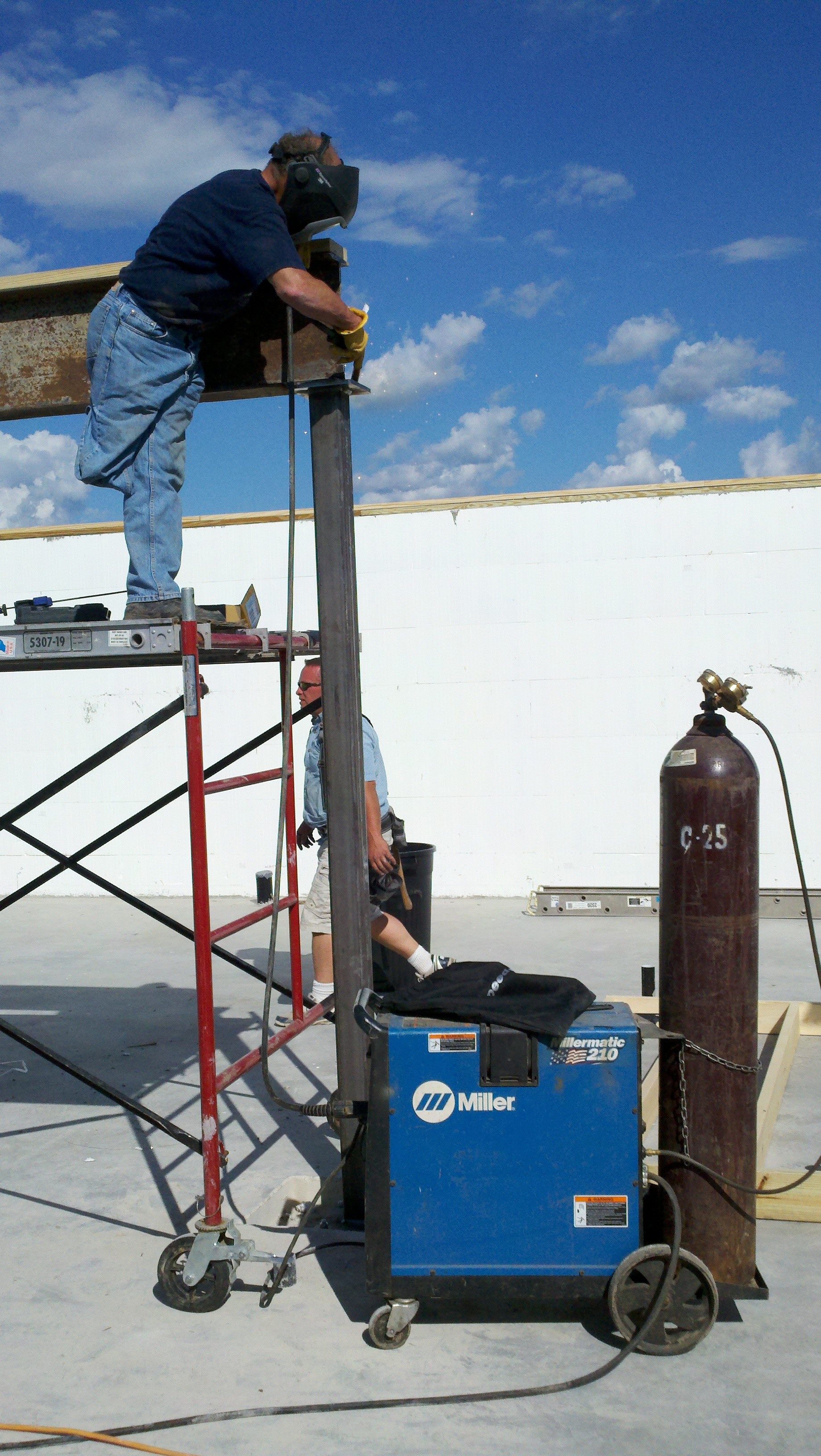 Welding I-beam | Coteau des Prairies Lodge