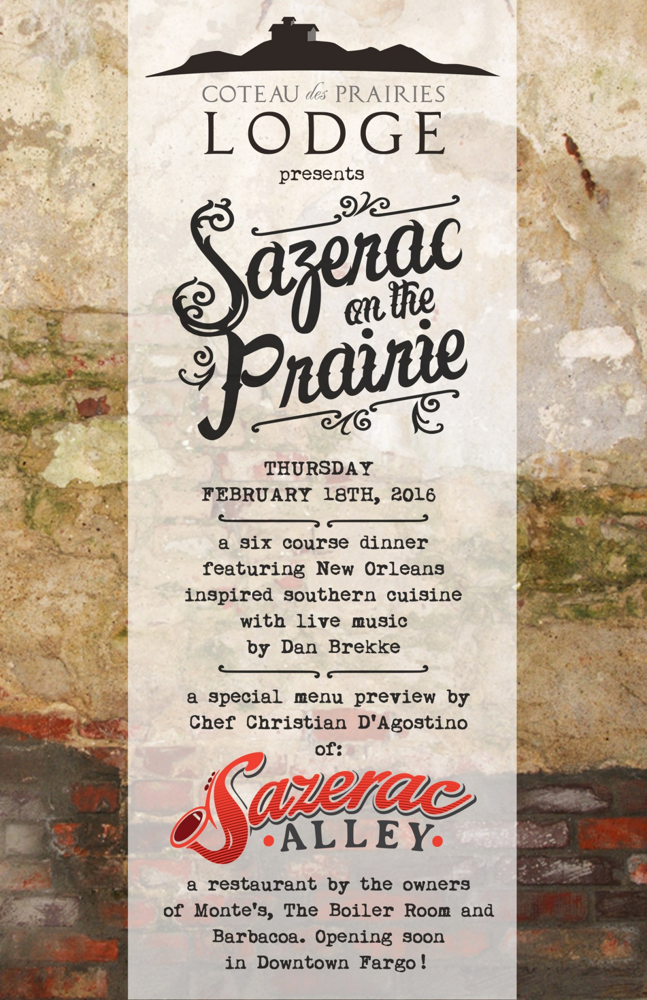 Sazerac on the Prairie Poster | Coteau des Prairies Lodge
